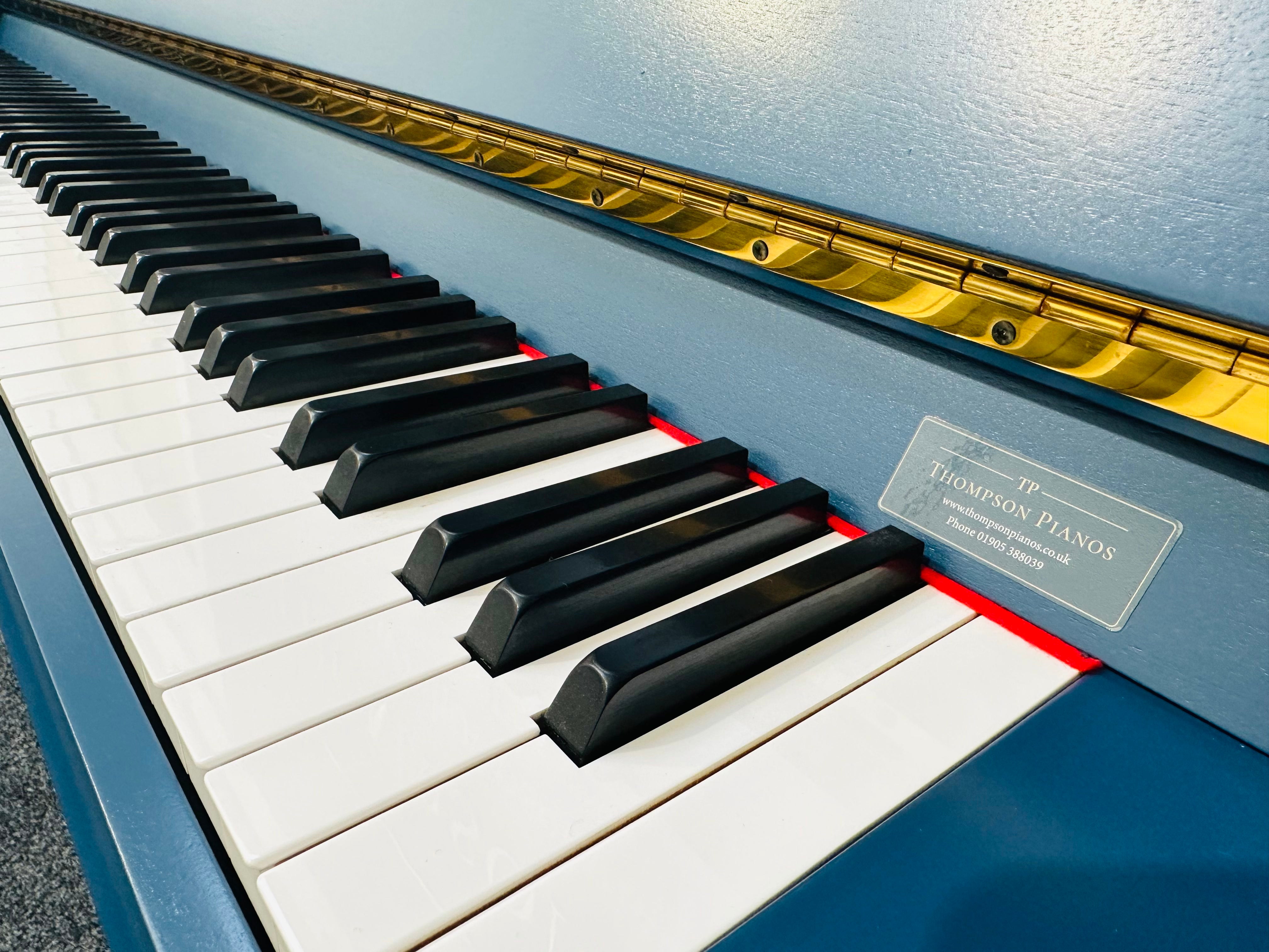 Yamaha C108 Upright Piano (Hague Blue) – Thompson Pianos